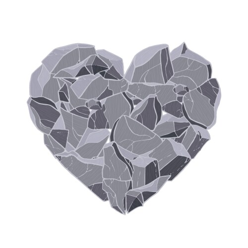 Stone heart Royalty Free Vector Image - VectorStock