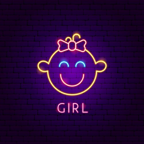 Kids neon label Royalty Free Vector Image - VectorStock