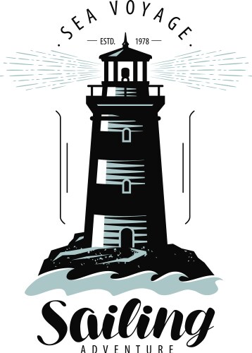Lighthouse logo Royalty Free Vector Image - VectorStock