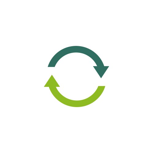 Recycle arrow logo design template Royalty Free Vector Image