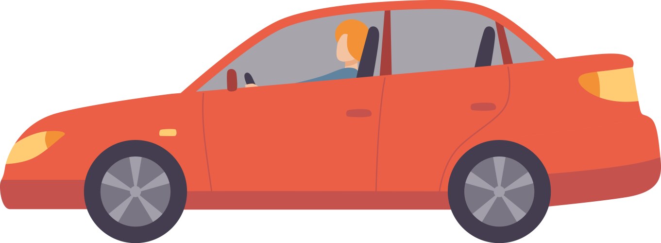 Side view of a car Royalty Free Vector Image - VectorStock