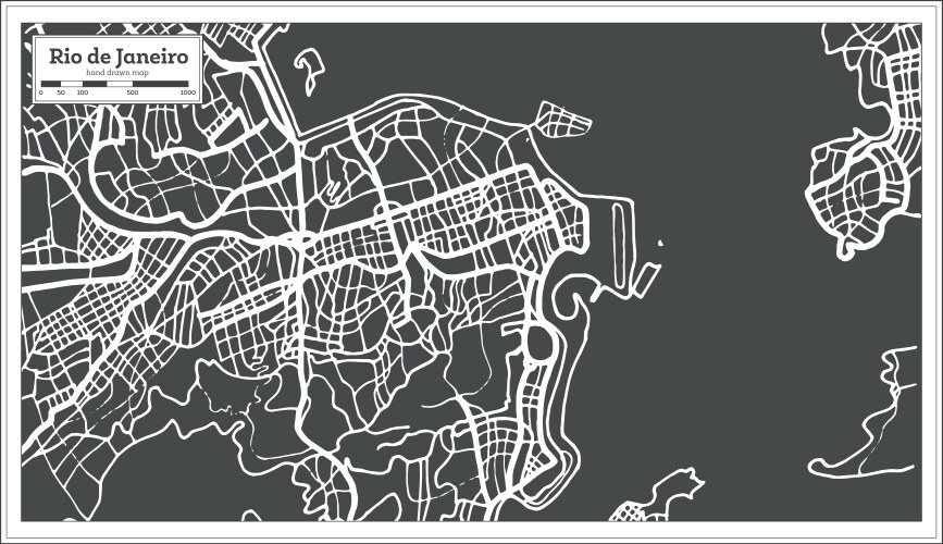 Rio de janeiro state map Royalty Free Vector Image
