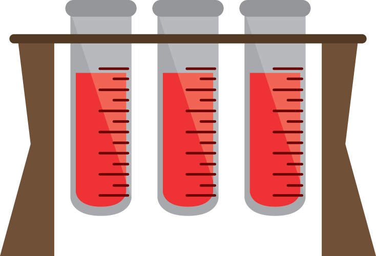 Cartoon test tube rack medicine laboratory Vector Image