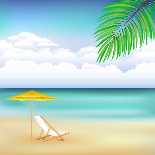 Tropical beach Royalty Free Vector Image - VectorStock