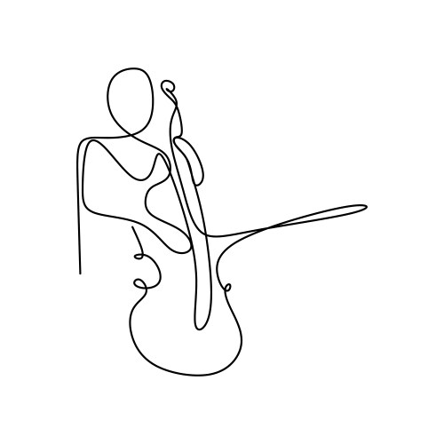 Continuous line drawing of jazz musicians playing Vector Image