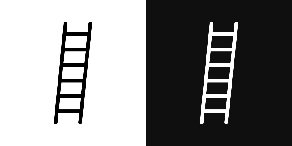 Ladder icon set home step symbol Royalty Free Vector Image
