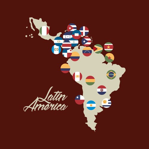 Latin america map Royalty Free Vector Image - VectorStock
