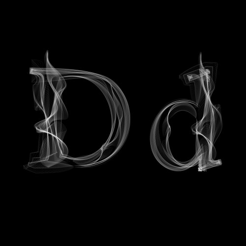 Smoke font letter w Royalty Free Vector Image - VectorStock