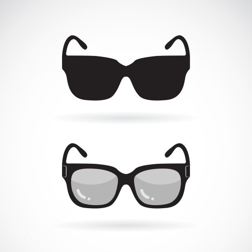 Trendy eye wear glasses on black background Vector Image