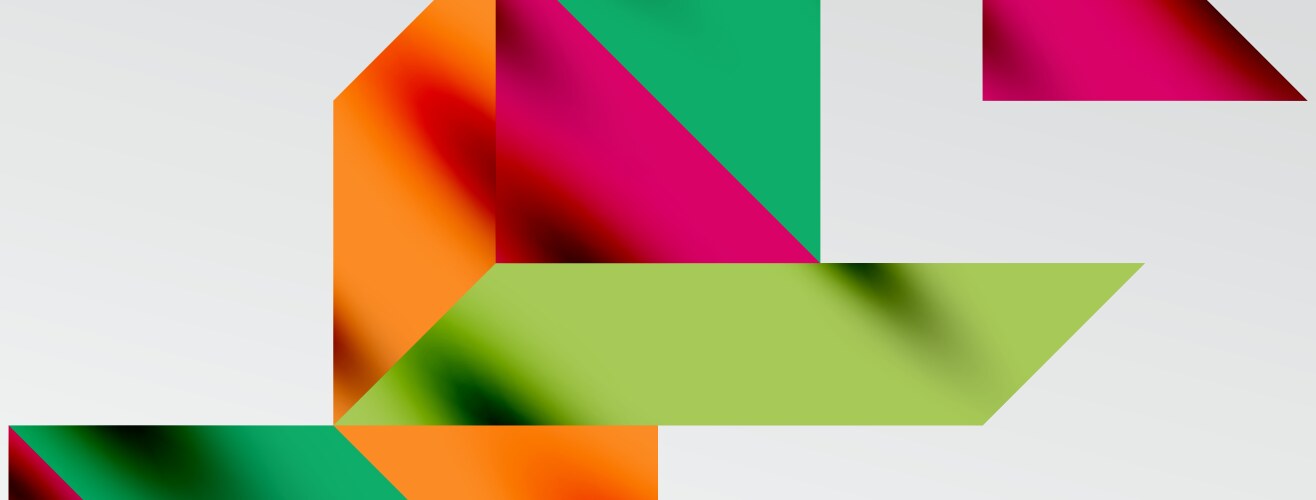 Tech minimal overlapping triangle shapes elements Vector Image