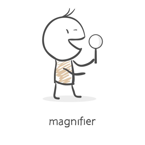 Man with a Magnifying Glass Cartoon Vector Images (over 4,600)
