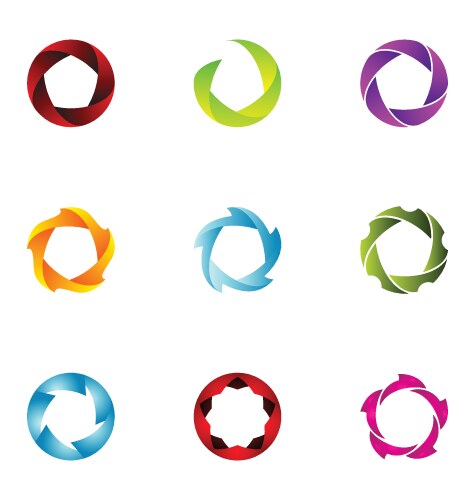 Logo design elements set 76 Royalty Free Vector Image