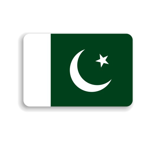 Circle button flag of pakistan Royalty Free Vector Image