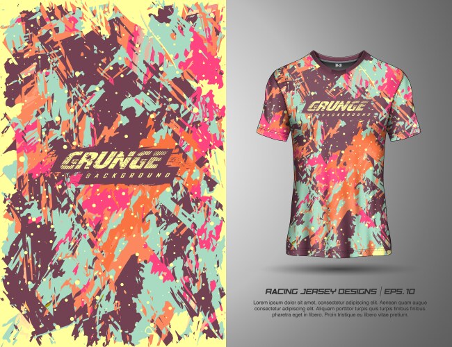 Tshirt sports grunge texture background Royalty Free Vector
