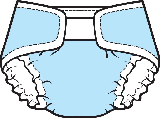 Cartoon diaper Royalty Free Vector Image - VectorStock