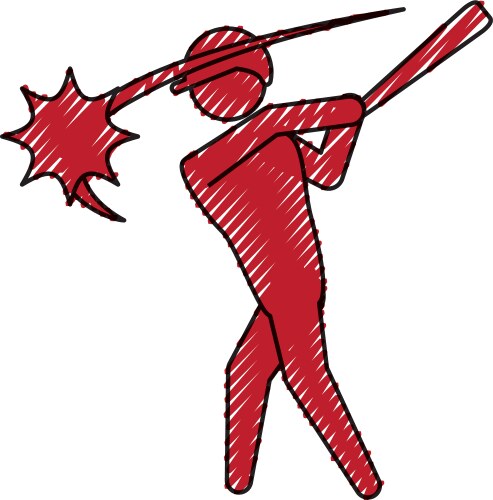 Baseball player pictograph Royalty Free Vector Image