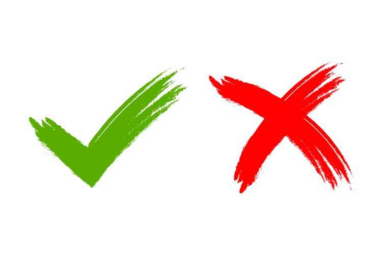 Green Tick Red Cross Vector Images (over 4,100)