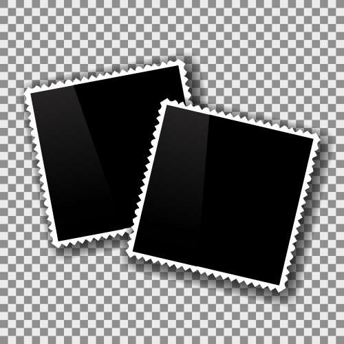 Realistic template with paper photo frame Vector Image