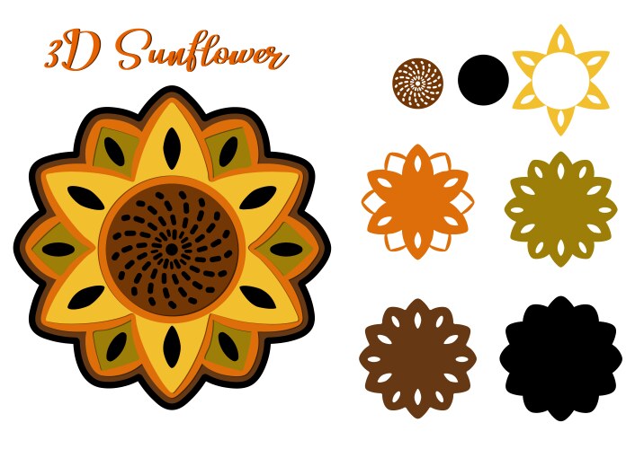 Sunflower 3d Vector Images (over 1,200)