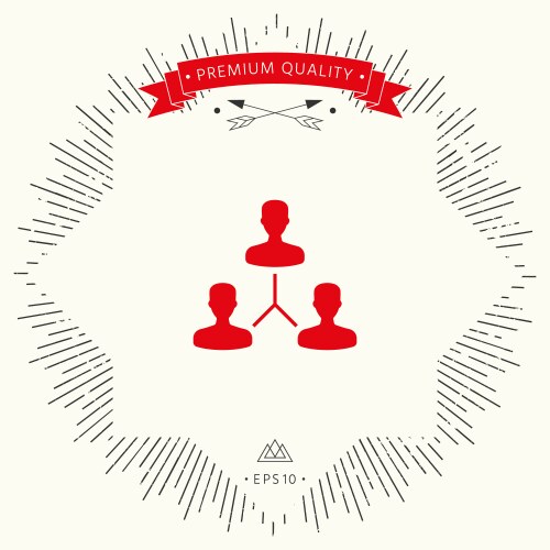 Human connection symbol icon Royalty Free Vector Image