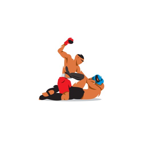 Kushti sign indian wrestling fight in a square Vector Image