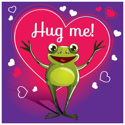 Cartoon frog hi Royalty Free Vector Image - VectorStock