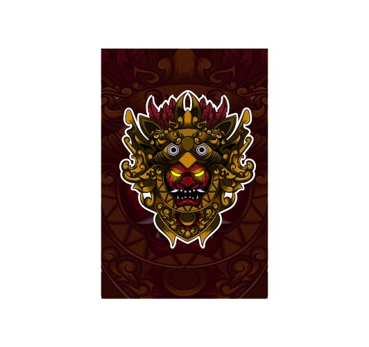Mockup pumpkin headed demon warrior Royalty Free Vector