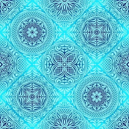 Moroccan ceramic tile pattern mediterranean Vector Image