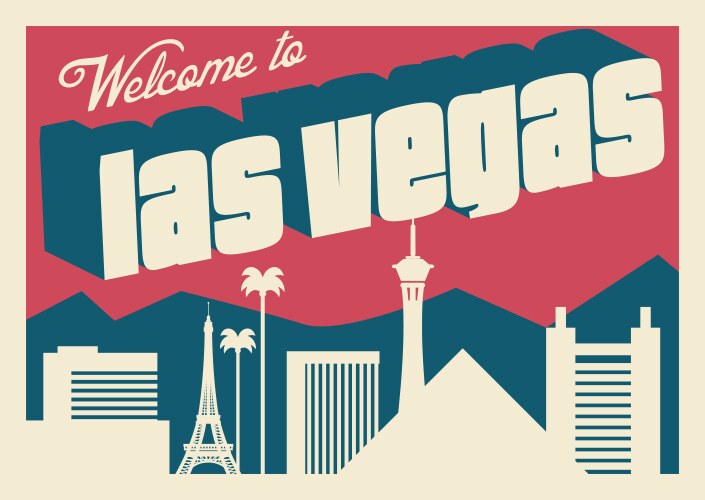 Las vegas skyline Royalty Free Vector Image - VectorStock