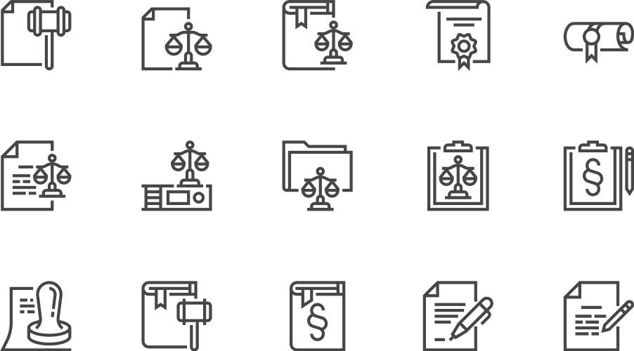 Notary justice and legal service icon law scroll Vector Image