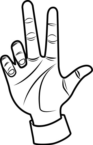 Pop art hand cartoon Royalty Free Vector Image