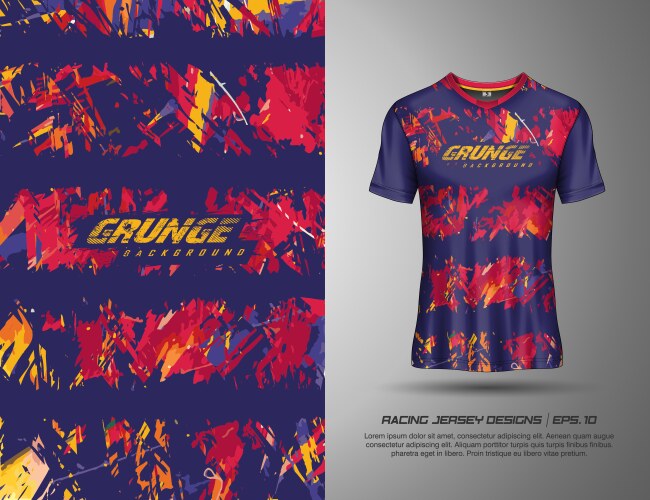 Tshirt sports grunge texture background Royalty Free Vector