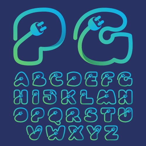 Electric Wire Fonts Vector Images (over 930)