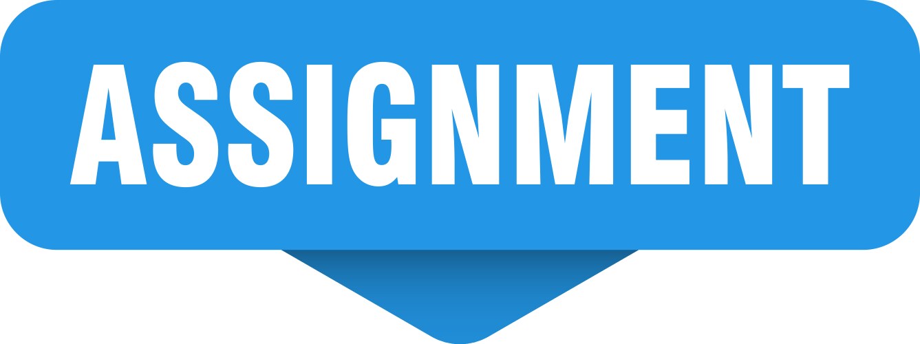 Assignment sticker sign on transparent Royalty Free Vector