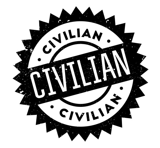 Civilian rubber stamp Royalty Free Vector Image