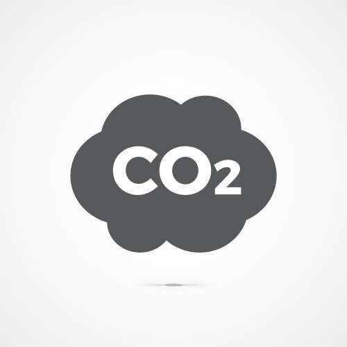 Co2 emissions icon carbon gas cloud Royalty Free Vector