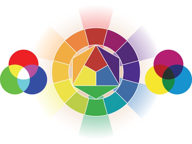 Different color circle palette combination set Vector Image