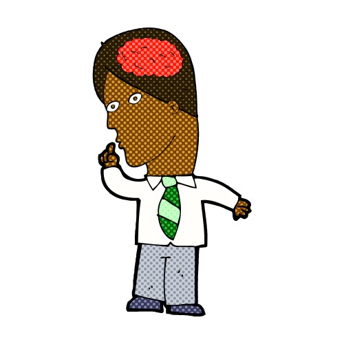 Comic cartoon tall man Royalty Free Vector Image