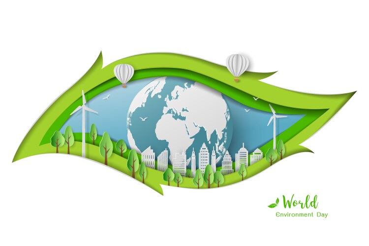 Concept of eco friendly save the environment Vector Image