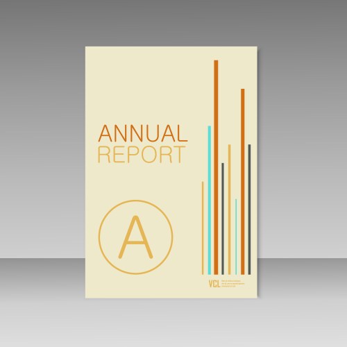 Simple brochure design for your report Royalty Free Vector