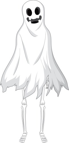 Scary ghost in form rags Royalty Free Vector Image