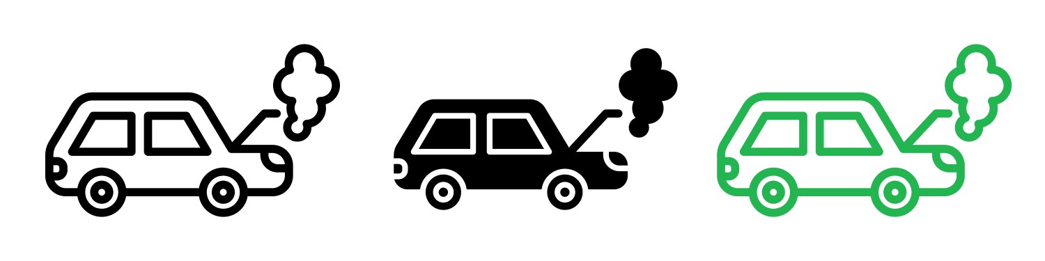 Car breakdown icon showing vehicle malfunctions Vector Image