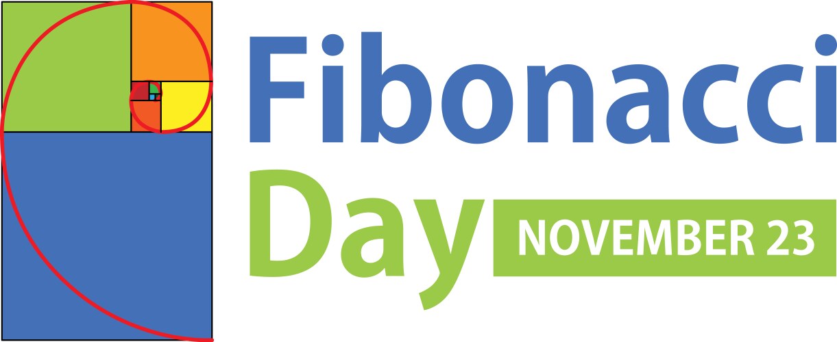 Fibonacci day poster design Royalty Free Vector Image