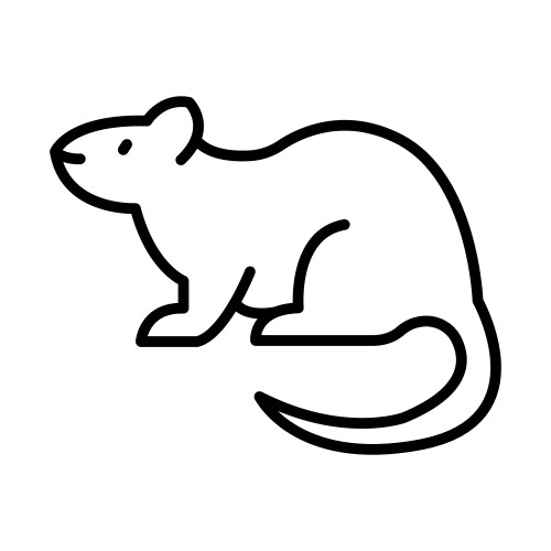 Rat outline icon animal Royalty Free Vector Image