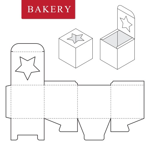 Package template for bakery food or other items Vector Image