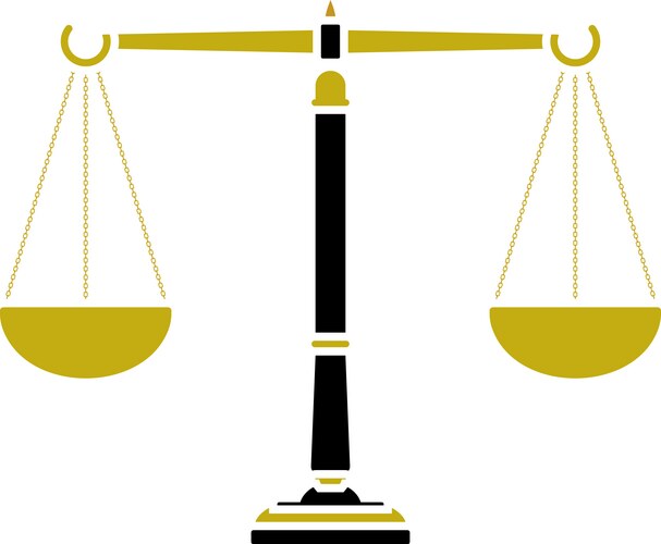 Unbalanced scale of justice Royalty Free Vector Image