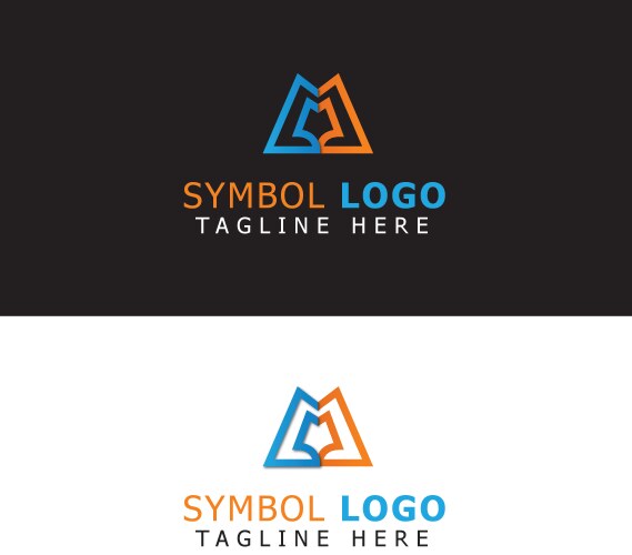 Letter mm logo design Royalty Free Vector Image