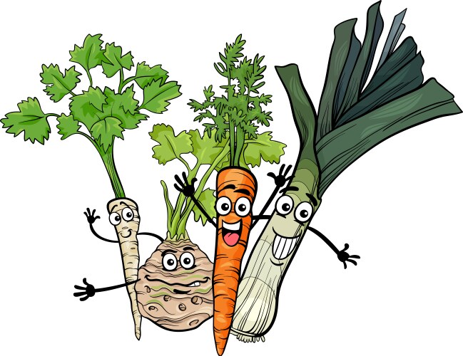 Carrot root vegetable cartoon Royalty Free Vector Image