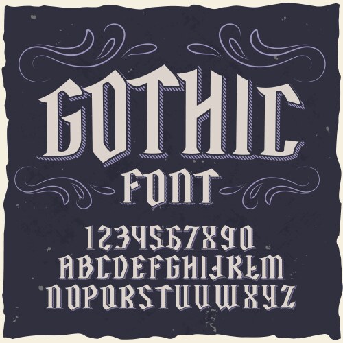 Gothic Calligraphy Alphabet Vector Images (over 2,500)