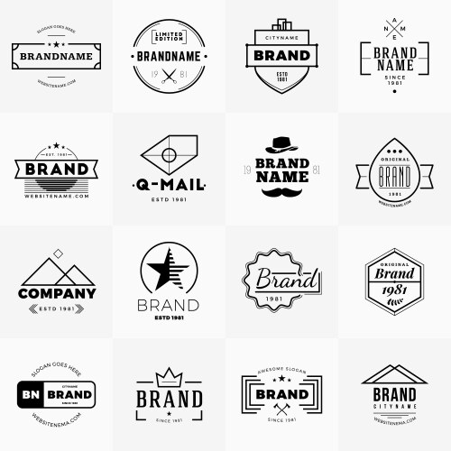 Design logo vintage Royalty Free Vector Image - VectorStock